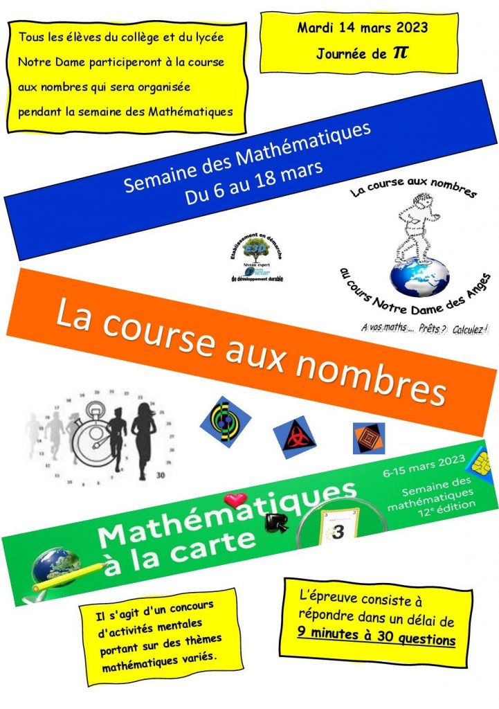 La course aux nombres 2023 - Cours Notre Dame des Anges